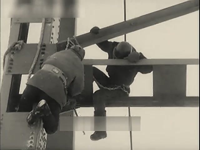Работа на высоте. Техника безопасности при монтаже пролетных строений мостов, 1974 г