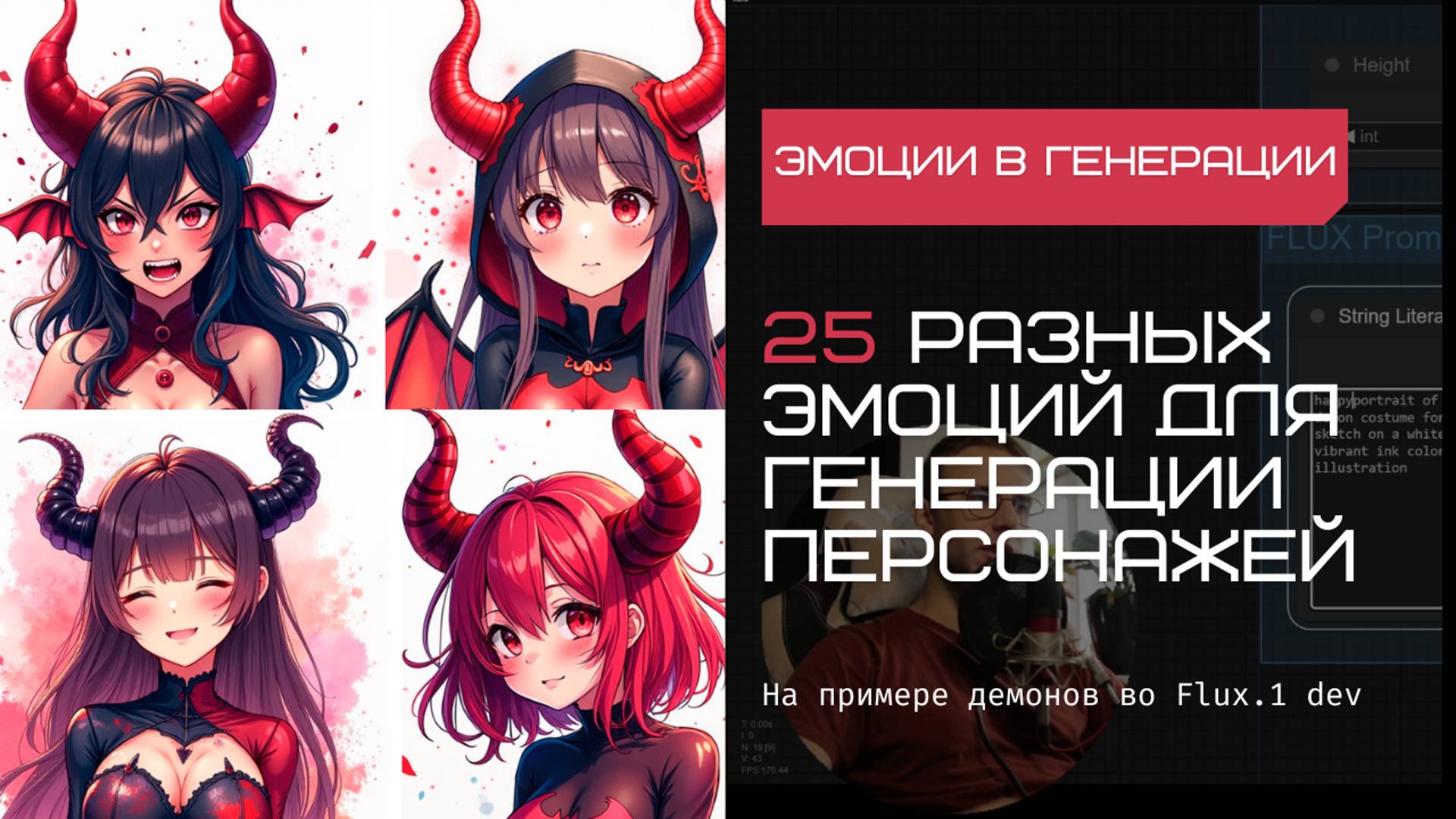 Как добавить эмоции персонажам в нейросетях. Разбираем на примере аниме-демонов к Хэллоуину.