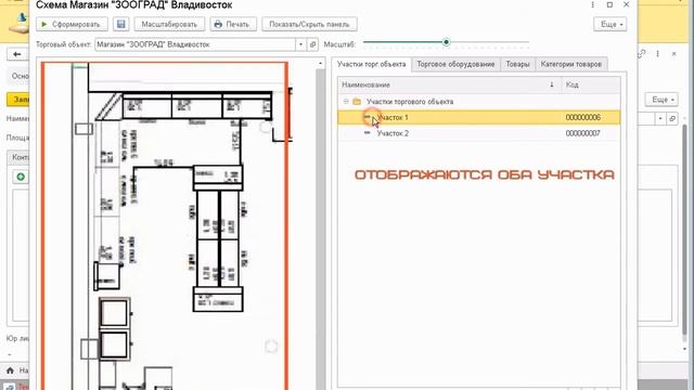 Планограмма по отделам магазинов