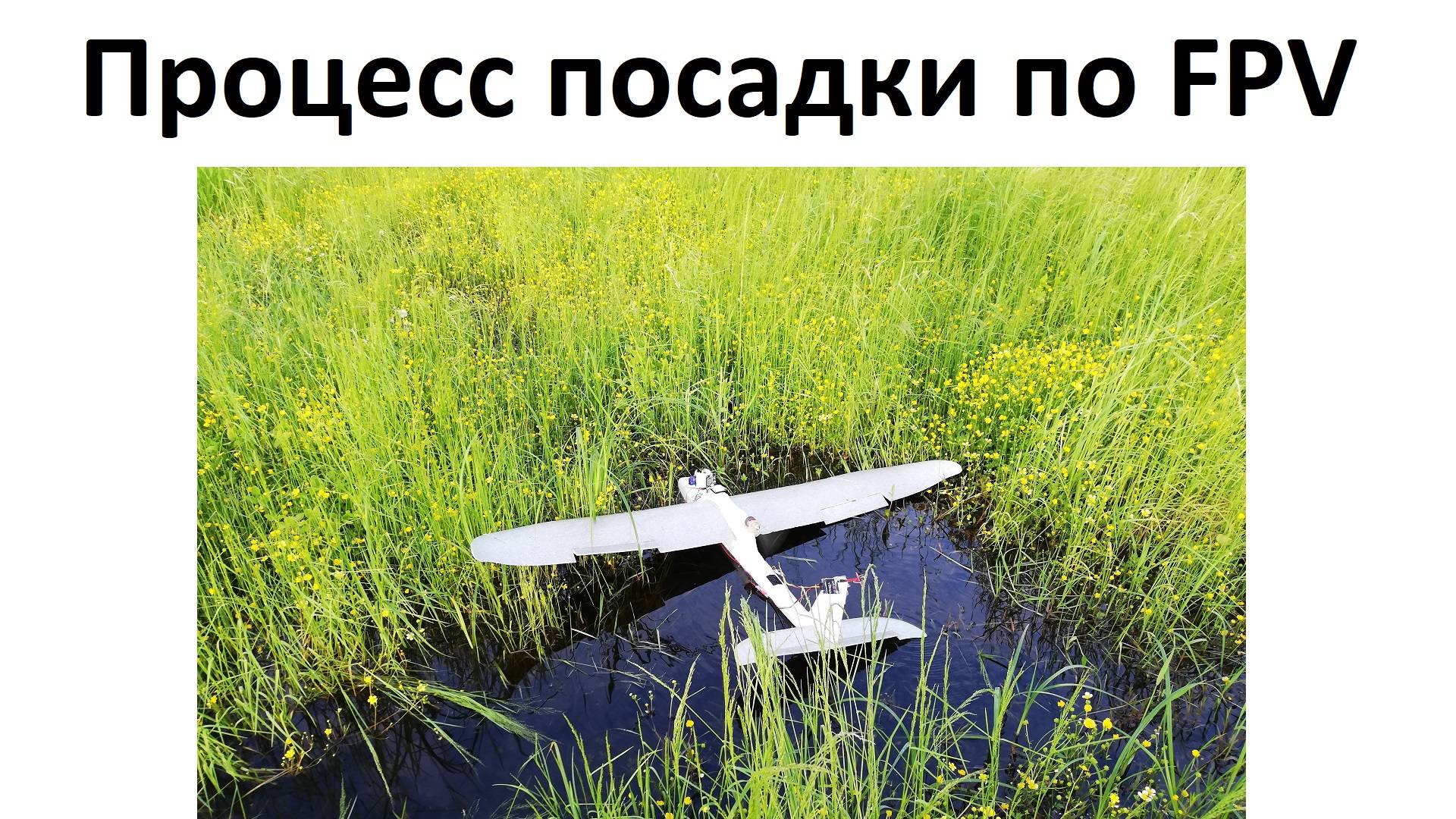 FPV EasyStar процесс посадки в поле 2019-2020