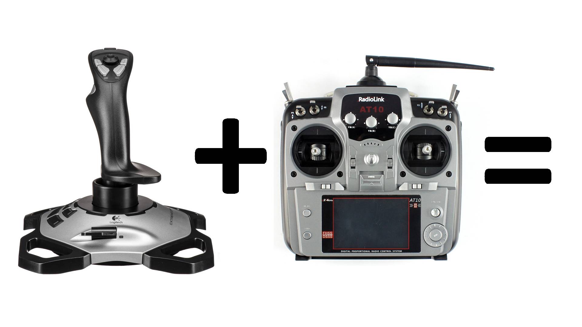 Джойстик + Аппаратура (Logitech Extreme 3D Pro + RadioLink AT10)