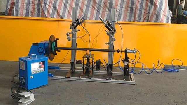 Установка для сварки труб, гидроцилиндров, фланцев с двумя горелками 1