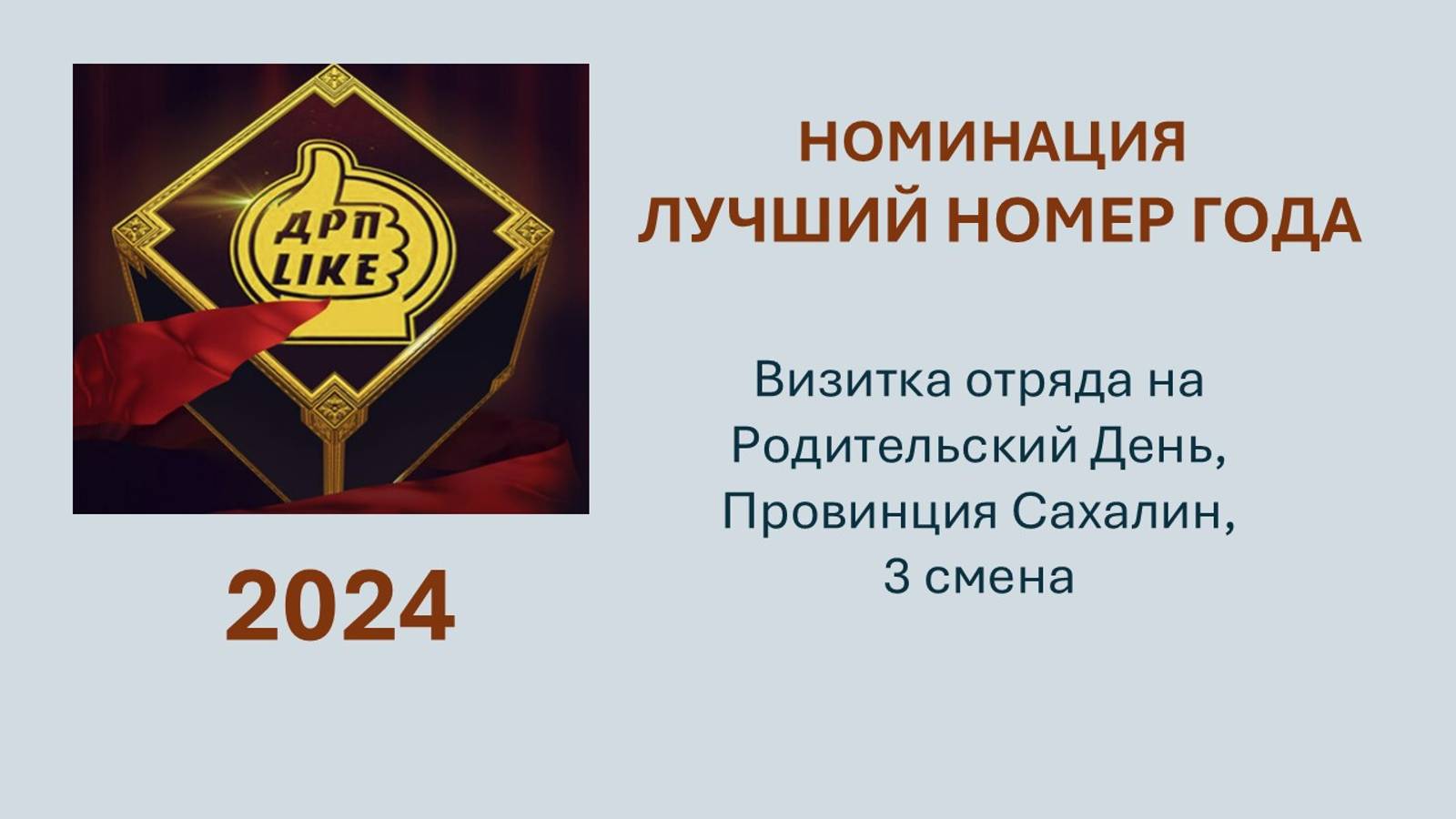 15. Визитка отряда на Родительский День Сахалин 3 смена