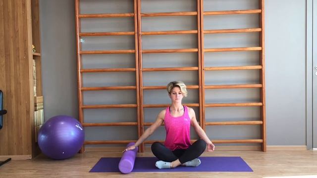Легкое занятие с роллом и фитболом. Пилатес с оборудованием