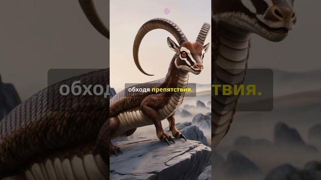 КозлоЯщер- Ибекснейк. Гибрид козла и змеи! #Козлоящер #Ибекснейк #Козел #Змея #СмешноеВидео