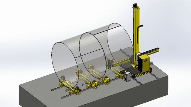 Стенд для сборки укрупненных секций обечаек