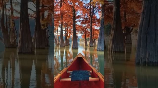 Осень в царстве болотных кипарисов. Кипарисовое озеро – это не просто водоем, это волшебный уголок,