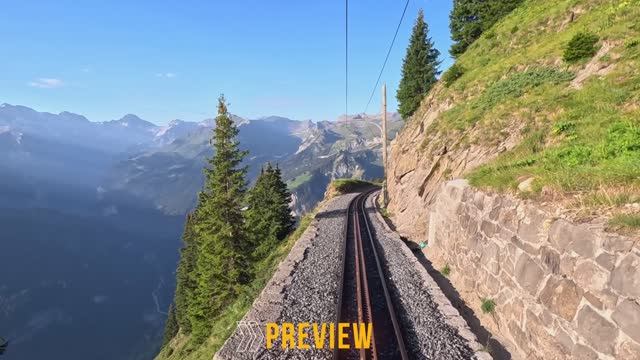 Шиниге-Платте - Вильдерсвиль, Швейцария - вид машиниста поезда в формате 4К