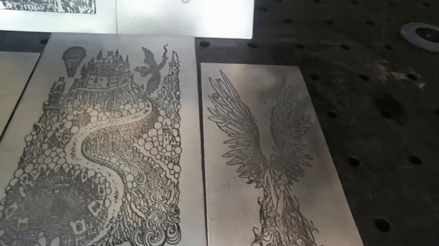 Картины на металле. Травление рисунков на металле.