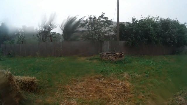 Сильный дождь в Высоцком 4 июля 2017