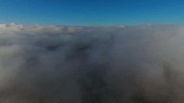 Село Высоцкое с высоты и в облаках