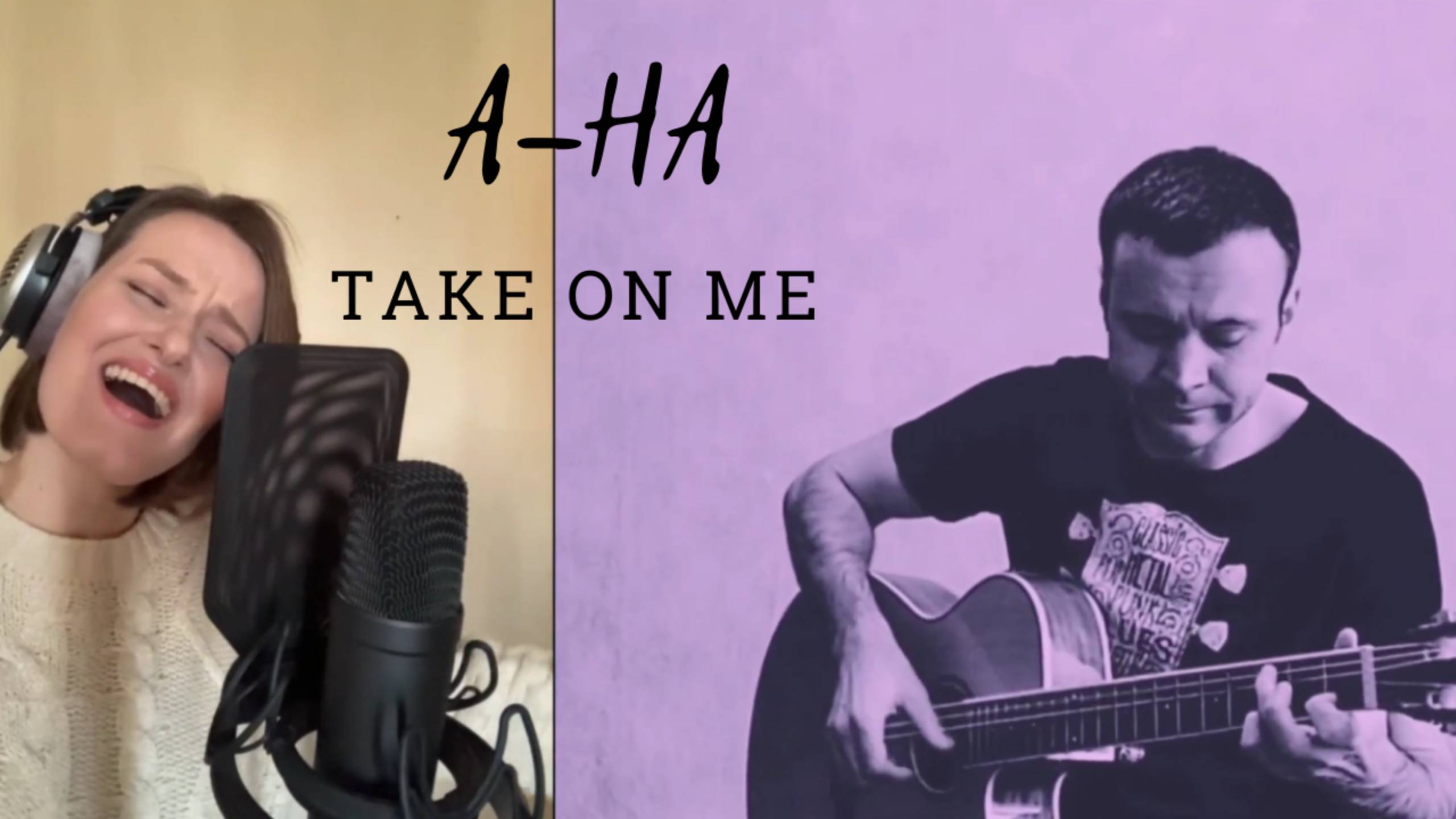 Акустическая версия песни A-ha - "Take on me" (cover)