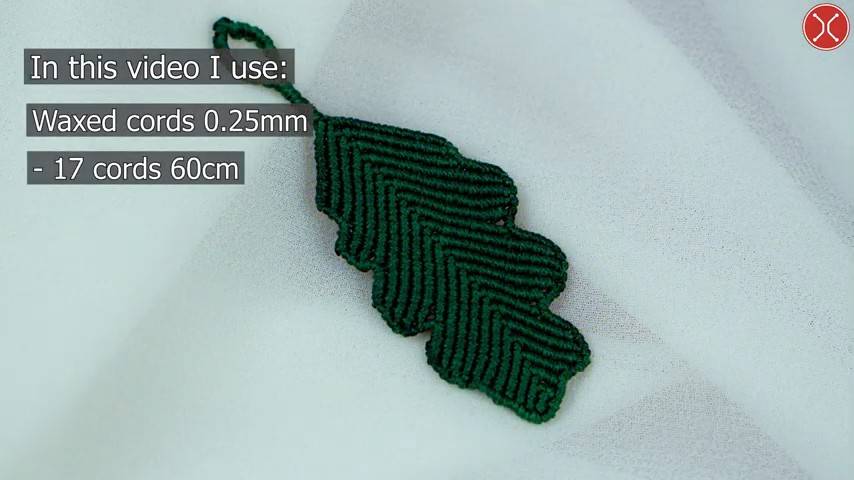 Macrame tutorial ｜ MACRAME LEAF TUTORIAL ｜ Macrame leaf Keychain