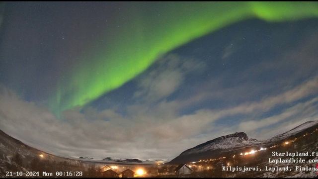 023. 2024-10-21. Northern Light Live Kilpisjärvi, Finland. North view 1080