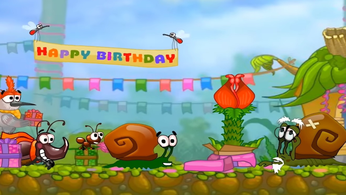 МУЛЬТИК-ИГРА ДЛЯ ДЕТЕЙ УЛИТКА БОБ. ДЕНЬ РОЖДЕНИЯ ДЕДУШКИ. СЕРИЯ 4.