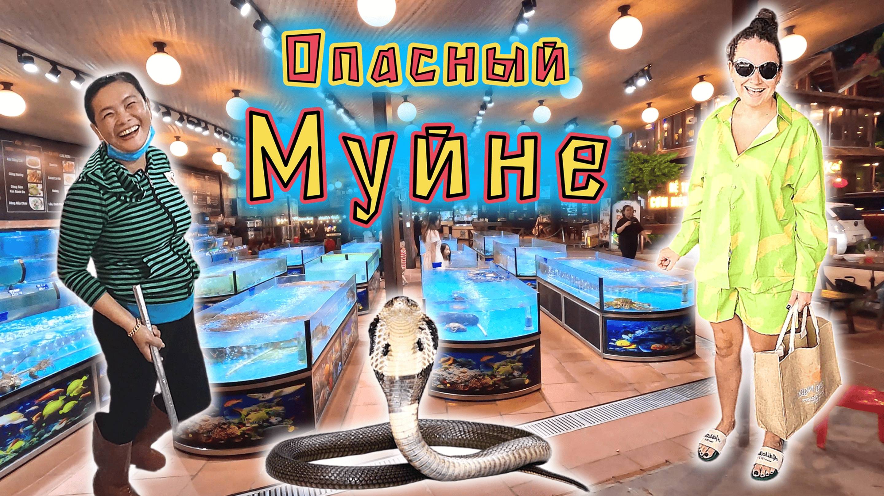 Вьетнам!!! Прогулка по рыбацкой деревне Муйне!!! Рестораны, еда, цены и ВСТРЕЧА С КОБРОЙ!!!