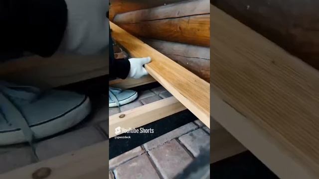 Монтаж террасный доски из лиственницы своими руками  #технониколь #строительство #diy #shorts