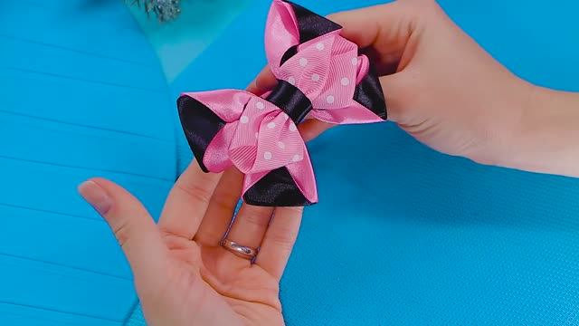 Бантики из лент своими руками. Канзаши для начинающих № 35.🎀Мария Калугина.