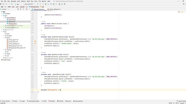 11 SettingsActivity сохранение настроек