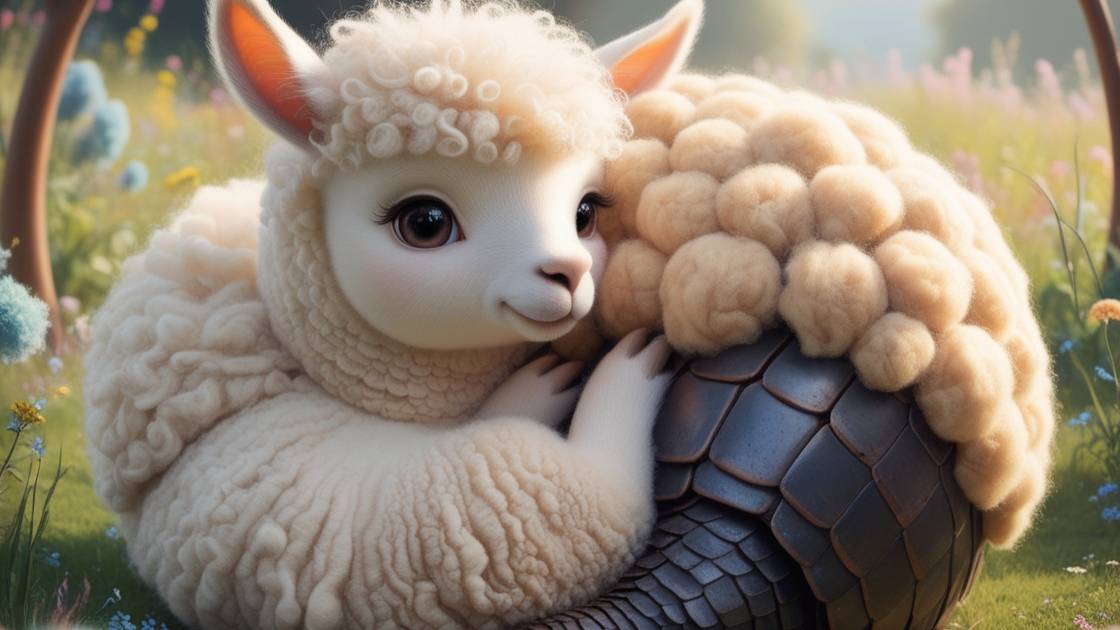 Ламадин — удивительныq гибрид ламы и броненосца!