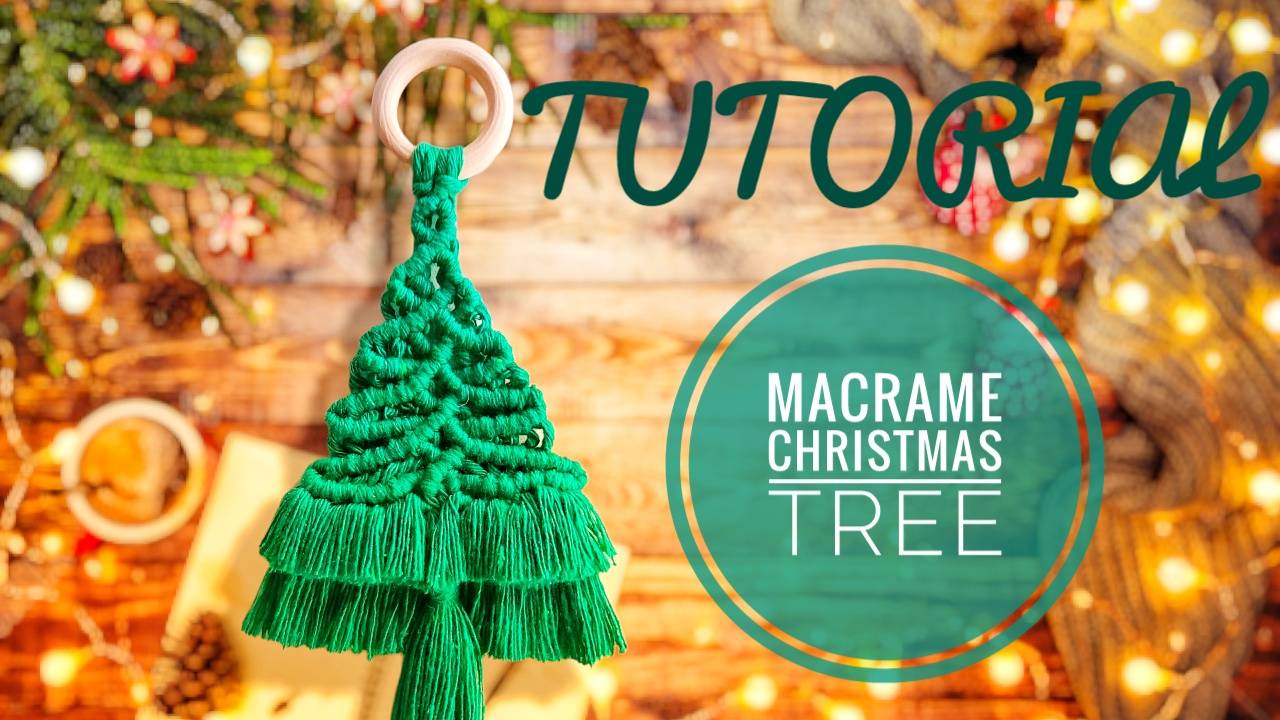 Макраме елочка с бахромой. Идеи для Нового Года.