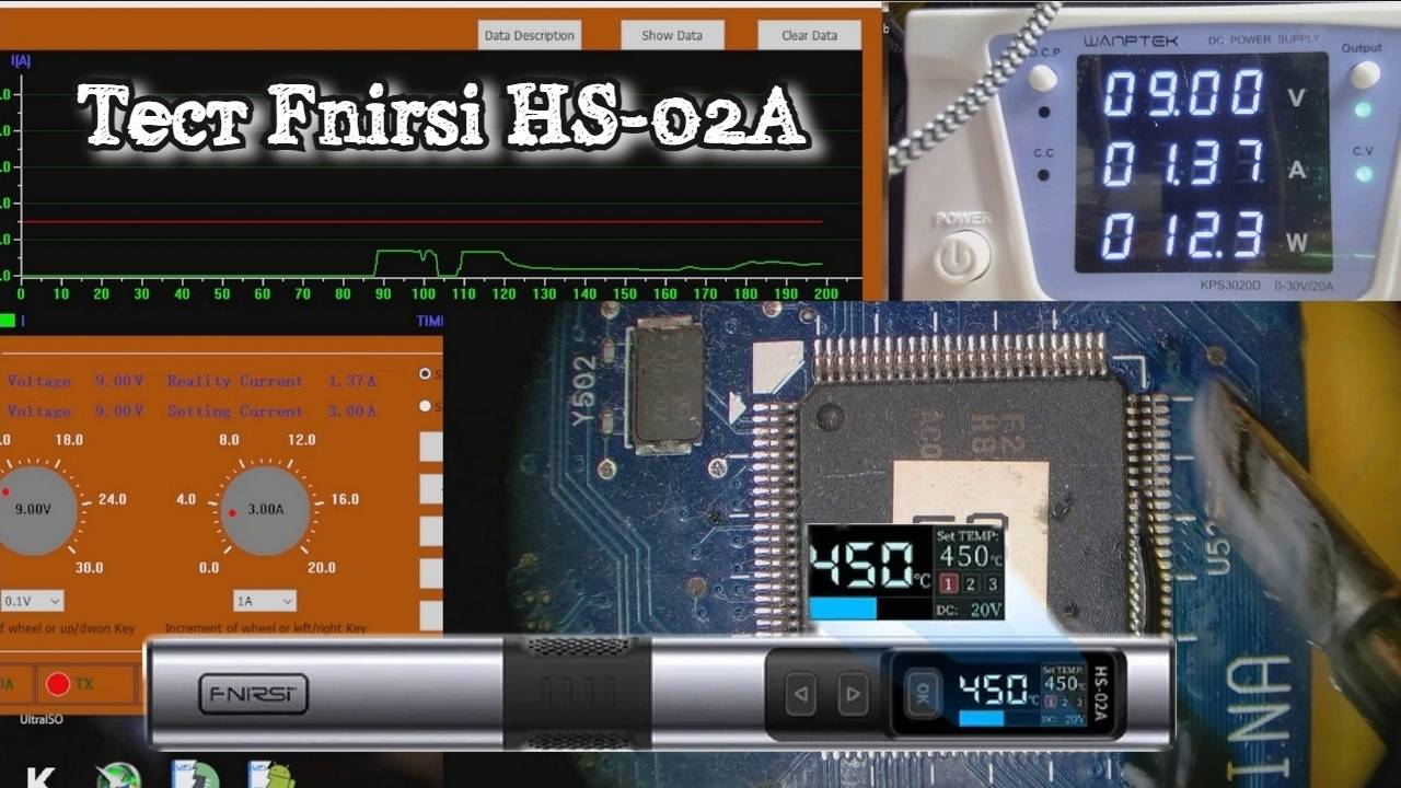Тестирование  паяльника fnirsi HS-02A