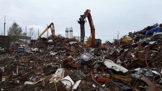 Гидроножницы AS035 на Hitachi 330 измельчение металлолома