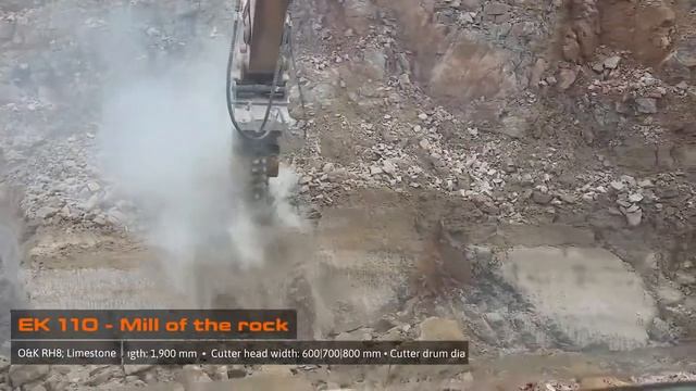 Фреза KEMROC EK 110 добыча известняковых пород