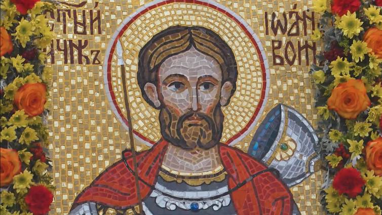 Освящение иконы Иоанн Воин