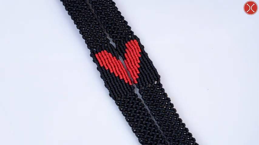 Macrame tutorial： Couples bracelet for Valentine's day ｜  Macrame bracelet tutorial