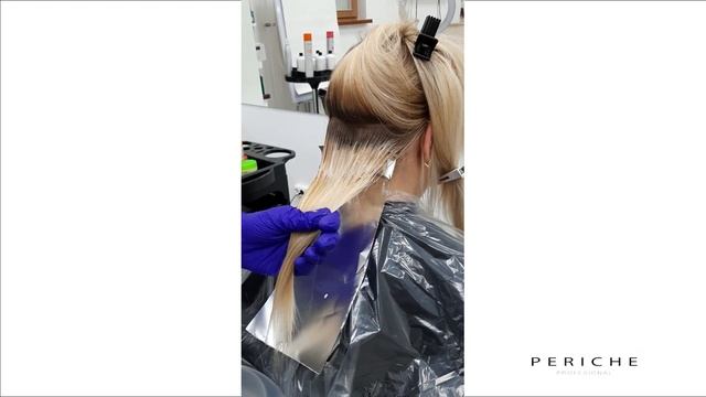 Окрашивание поврежденных волос в чистый блонд с Periche Profesional