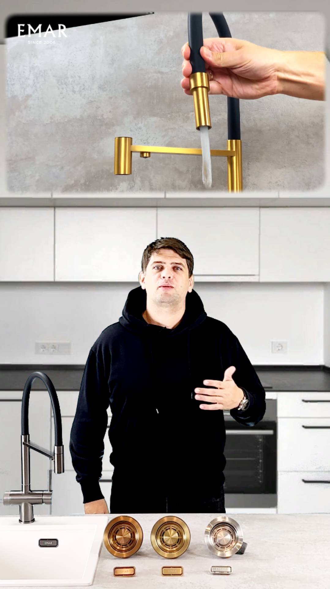 PVD чаши к Кварцевым мойкам EMAR - легко!