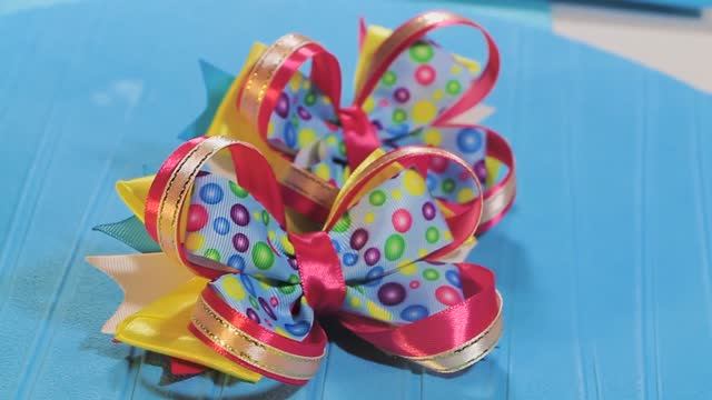 Американский бантик. Американские бантики Канзаши из лент. Мария Калугина.