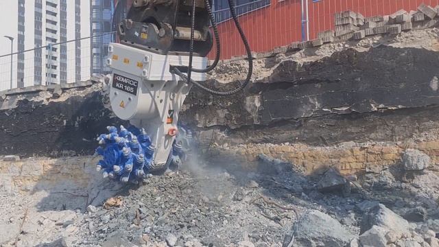 Фреза KR 165 Kemroc. Разрушение бункера, особопрочный бетон