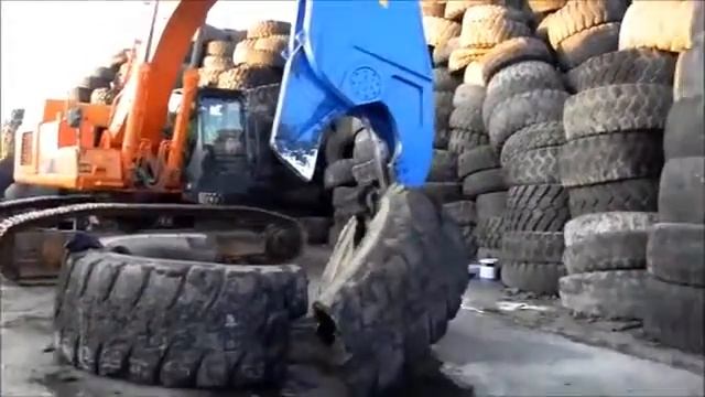 Утилизация шин   резка шин ножницами  ARDEN от 1 до 7 т