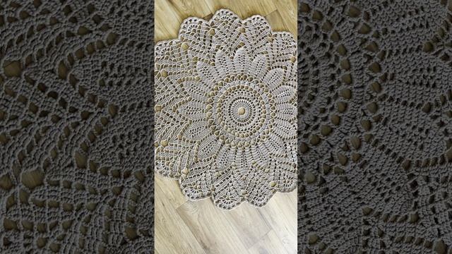 ковер-цветок из полиэфирного шнура, свяжу на заказ