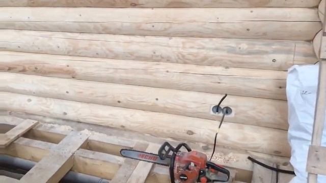 Электропроводка в доме из сруба