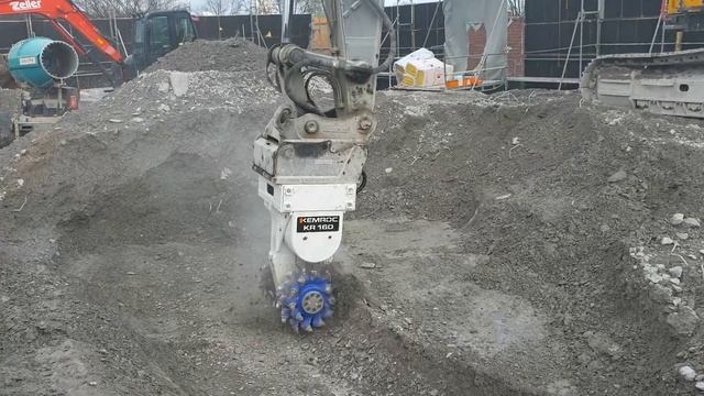 Фреза KR 160 Kemroc. Разрушение бункера, особопрочный бетон