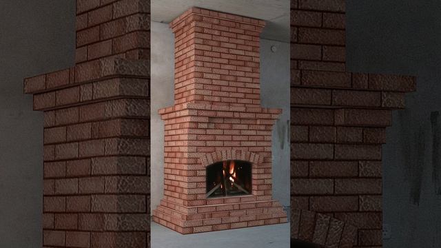Камин из кирпича