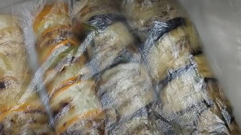 Заготовка  баклажан и кабачков.