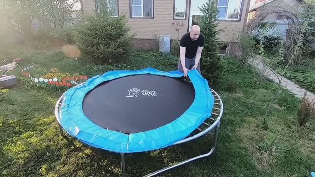 Сборка батута Atlas sport 8FT basic blue