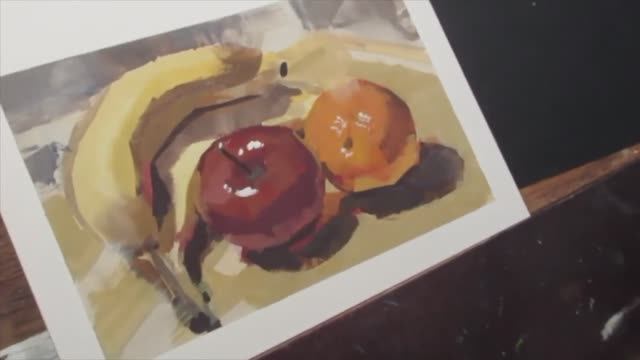 Живопись натюрморт гуашью