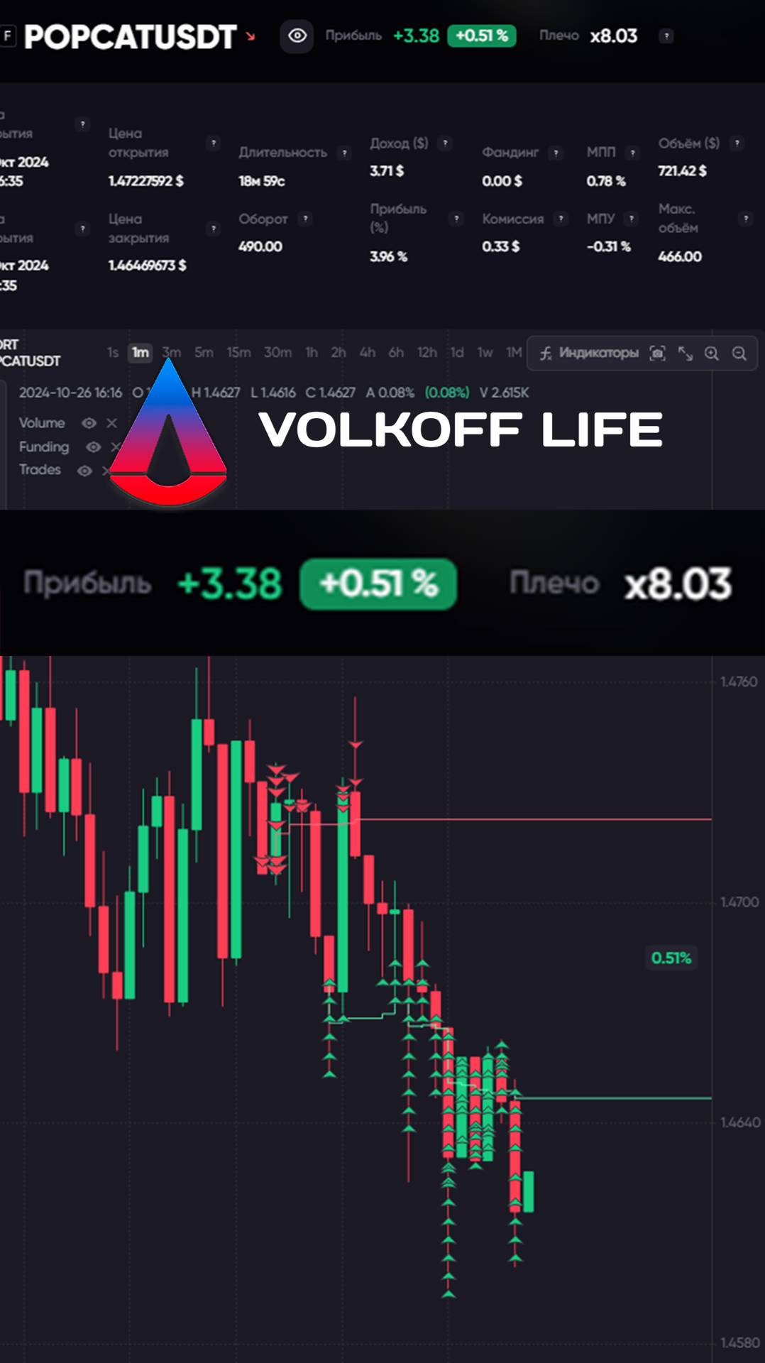 +4.09% к депу скальперская сделка криптовалюты  #скальпинг #скальпингкриптовалюты #криптовалюта