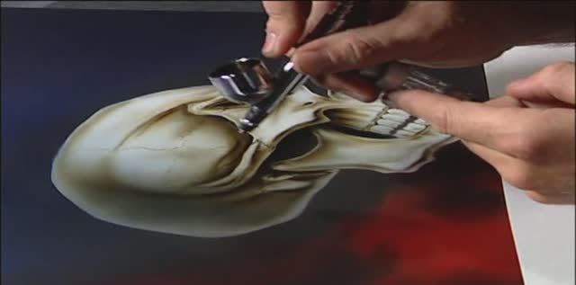 Аэрография череп Blake McCully "Cross-Eyed"