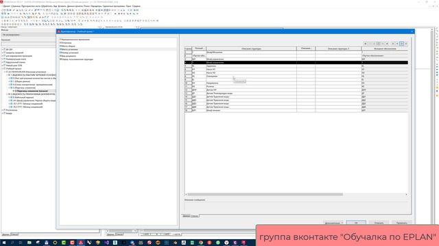 Как поменять порядок отображения шкафов в перечне элементов в EPLAN