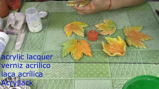 Осенние листья в декоре. Лепим из массы. ХоббиМаркет