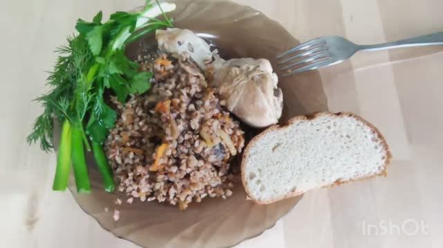 гречка с грибам