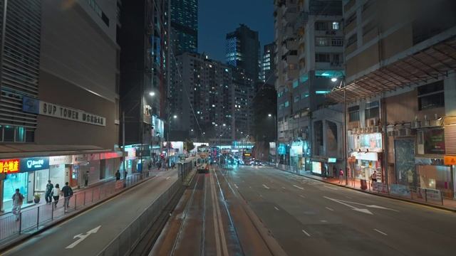 Гонконг Исследуйте панораму самого дорогого города Азии в 4K, поездка на трамвае