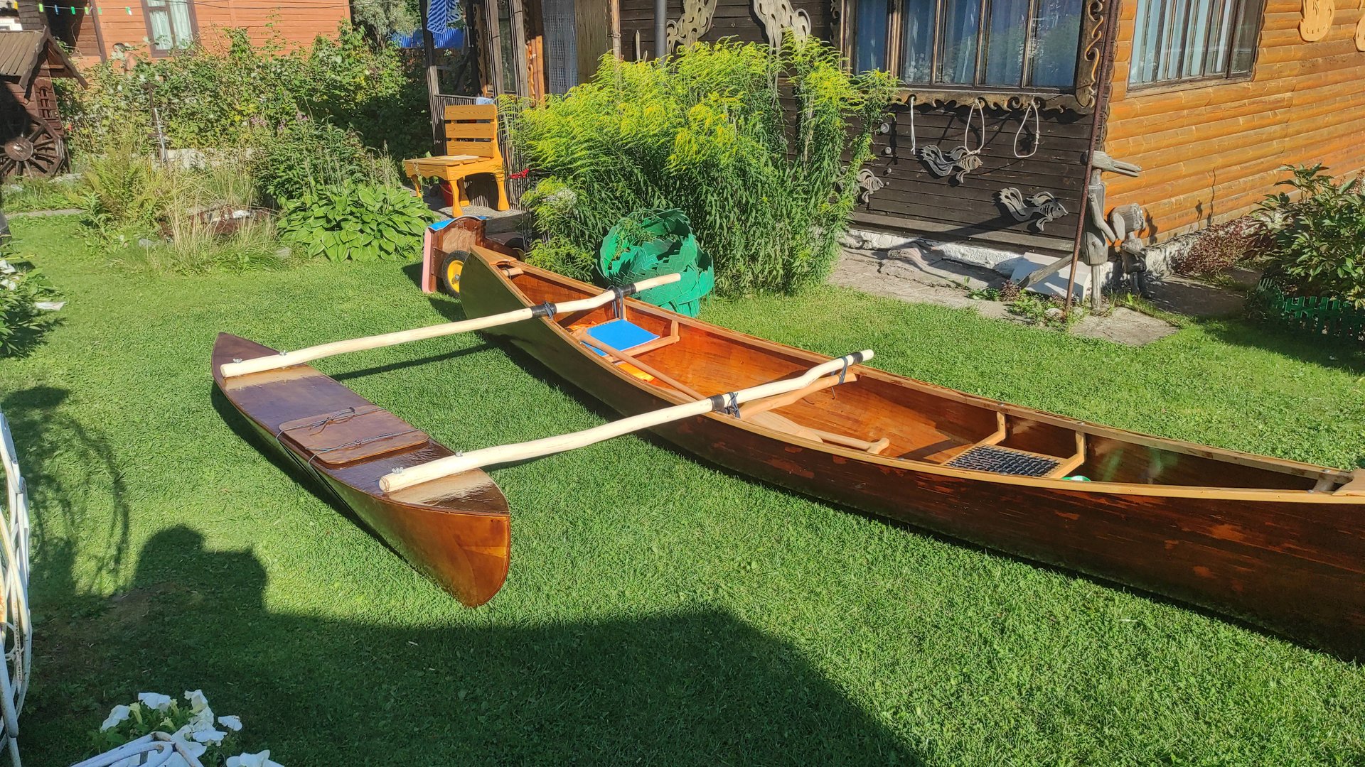 Установка аутригера к каноэ