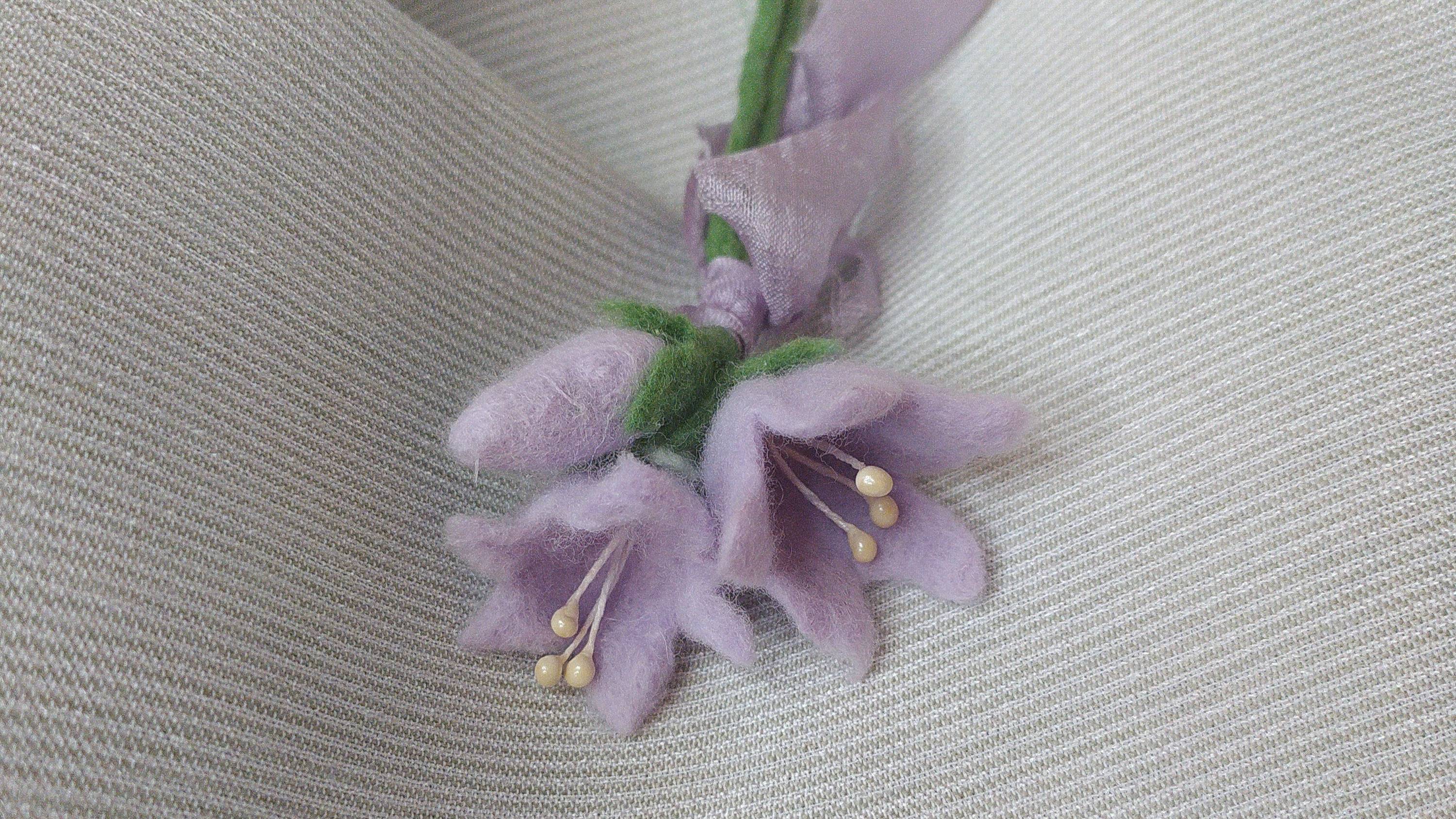 Колокольчик Как сделать цветы из шерсти